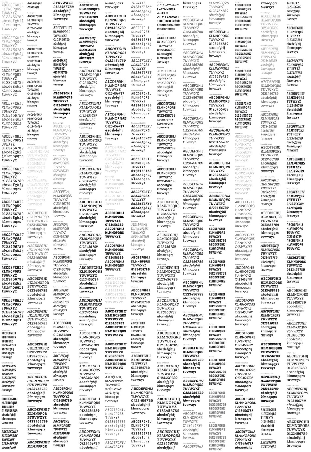 Sample of mural Type Foundry | Lavmi